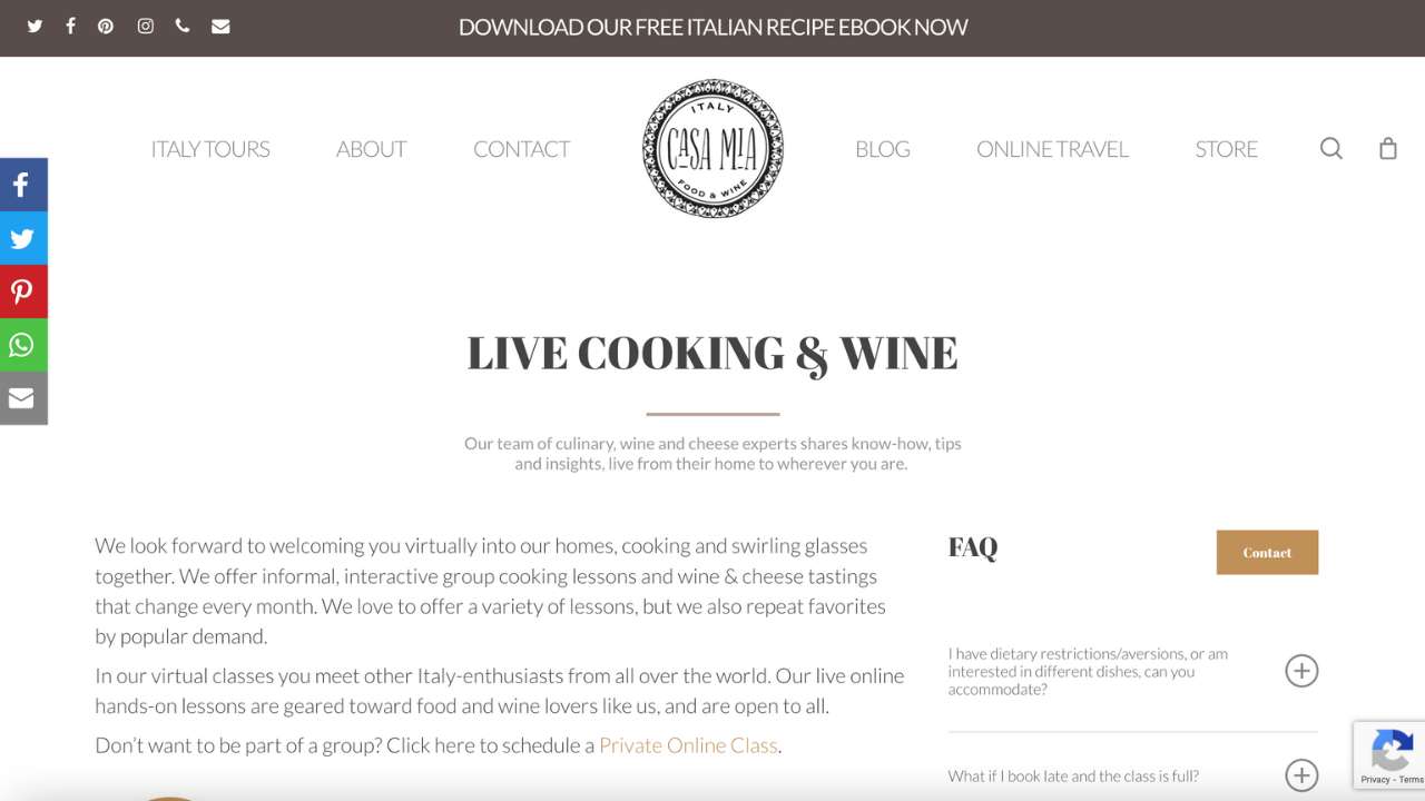 Top 10 Online Italian Cooking Classes Live - Italy Cooking Schools